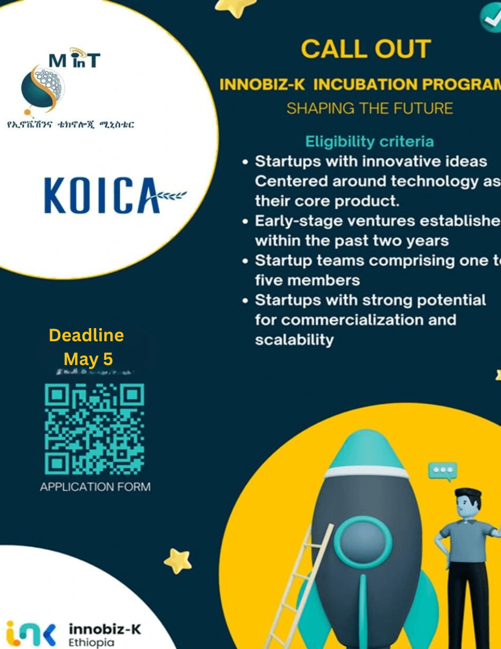 Apply Now: $50K Seed Funding from Ethiopia’s Innobiz-K Incubation Program