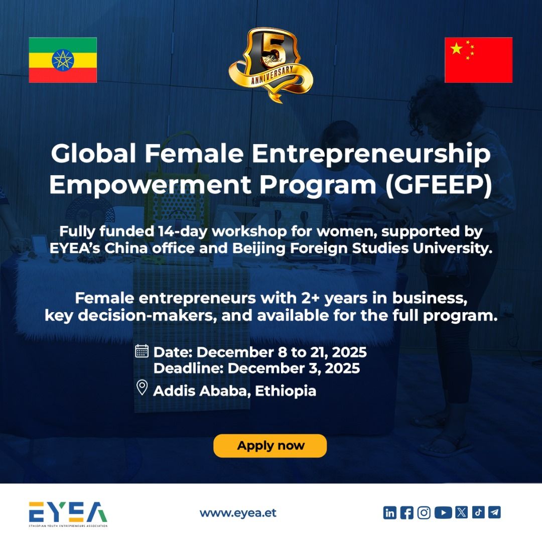 GFEEP Ethiopia 2025: Fully Funded Workshop for Ethiopian Women Entrepreneurs